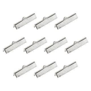 50Pcs Ribbon Crimp Clamp Ends, Bookmark Pinch Cord End Clasps For DIY ...