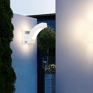 Wall Light Outdoor LED Wall Light Meniscus Light Fixture Aluminum Light ...