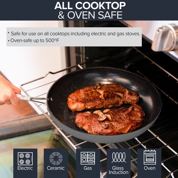 NuWave Duralon Blue 3 Piece Ceramic Non-Stick Fry Pan Set - Bed Bath ...