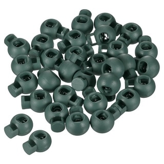 Cord Locks, 30 Pack Ball Spring Toggle Stopper, Dark Green - Dark Green ...