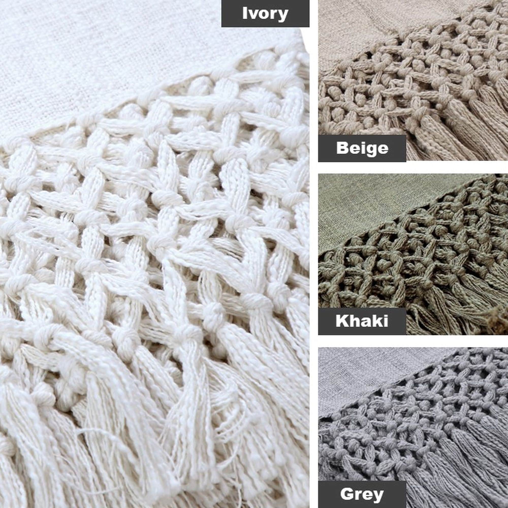 Decorative Throw Blanket - 50x60in Soft Knit with Delightful Fringe ...