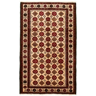 Hand-knotted Rizbaft Red Wool Rug - 3'5" x 6'0" - Bed Bath & Beyond ...