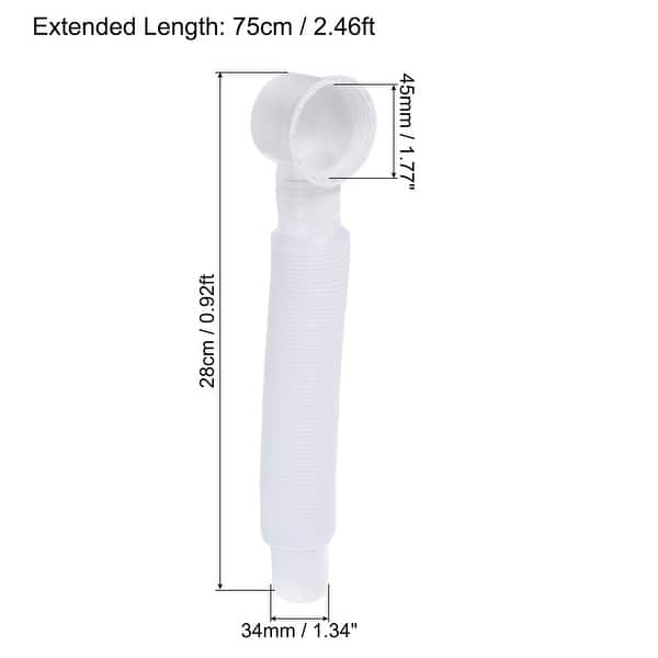 1Pcs Bathtub Drain Pipe 28cm Adjustable Tubing Flexible Drainage Hose ...