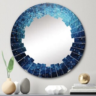 Designart "Pointillism River Majestic Cascade" Abstract Modern Wall ...