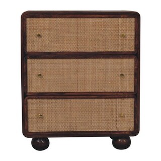 Artisan Furniture Solid Wood Chestnut Woven Chest, 3 drawers - Bed Bath ...