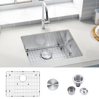 Handmade Single Bowl Undermount 304 Stainless Steel Kitchen Sink - Bed ...