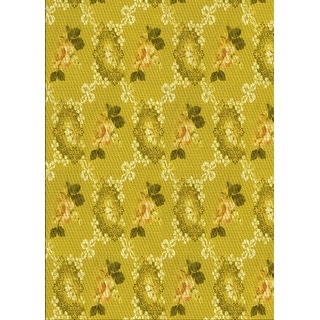 Ahgly Company Machine Washable Transitional Bright Gold Yellow Area ...