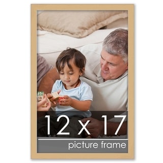 12x17 Traditional Natural Complete Wood Picture Frame with UV Acrylic ...