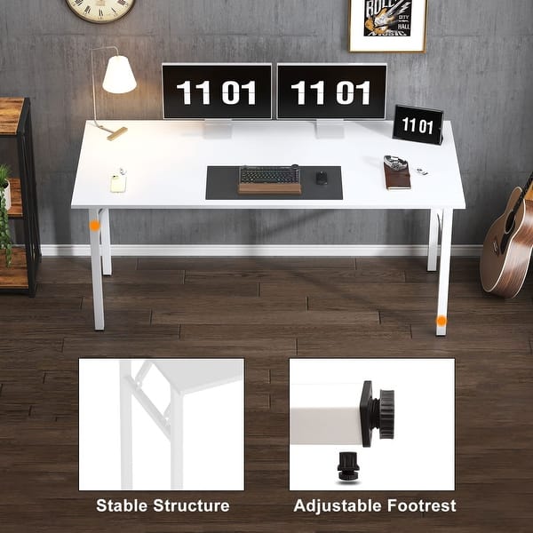 Computer Desk Office Desk 62 inches Folding Table with BIFMA ...