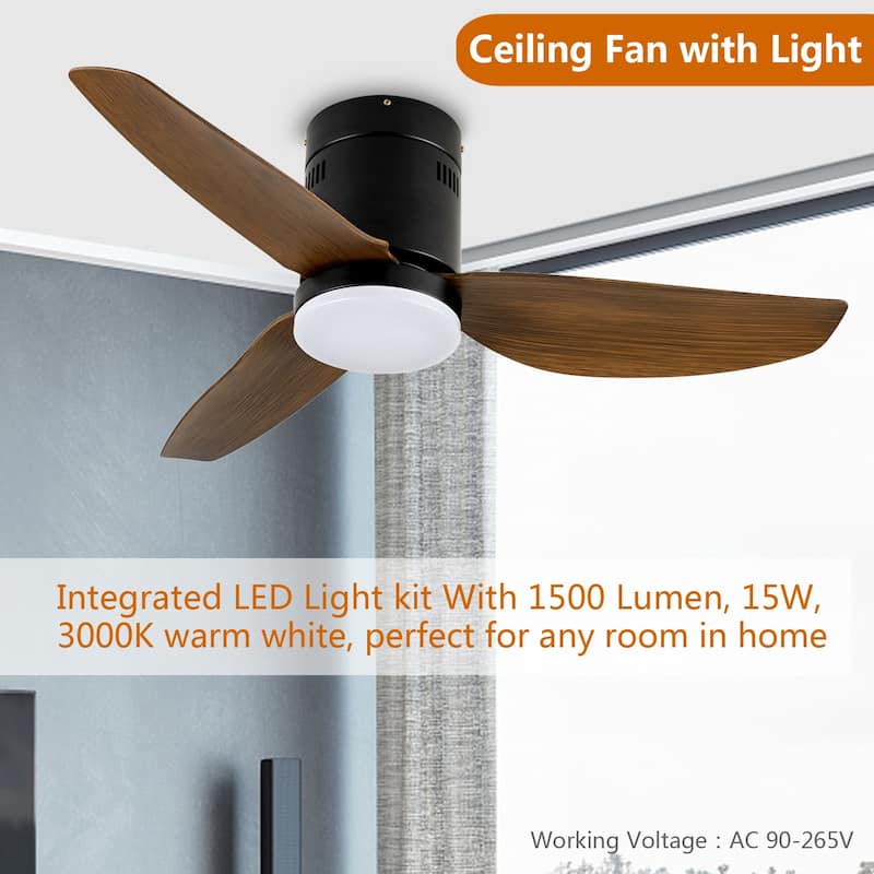 40-inch Ceiling Fan with LED Light, 3 Blades - On Sale - Bed Bath ...