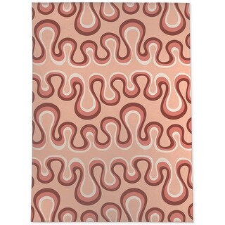GROOVY STRIPE DARK PINK Outdoor Rug by, Becky Bailey - Bed Bath ...