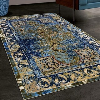 Superior Daelyn Printed Non-Slip Indoor Area Rug - Bed Bath & Beyond ...