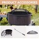 30-Inch Wood-Burning Steel Fire Pits, Round Steel Firepit for Patio ...