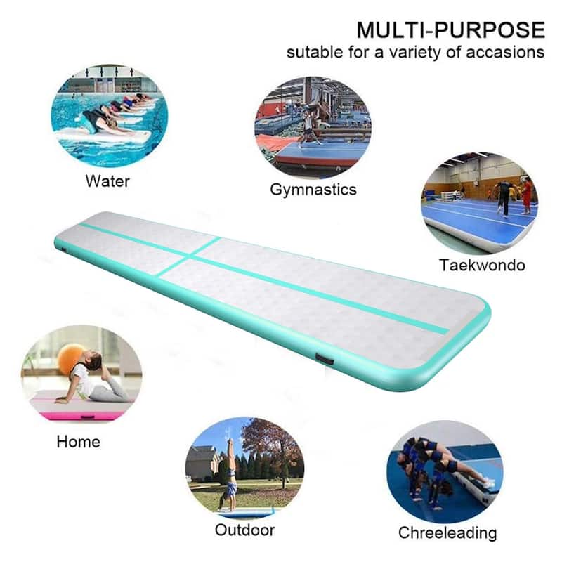 Zenova Gymnastics Tumble Track 16FT Inflatable Air Gymnastics Mat 4 ...