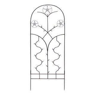 Achla Designs Primrose Decorative Garden Trellis, 72 Inch Tall, Black ...