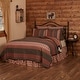 Red Rustic Bedding VHC Beckham Quilt Cotton Striped Patchwork - On Sale ...