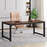 70.87 x 35.4 inch Large Computer Desk Executive Office Desk - Rustic ...