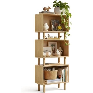 3-Pack Stackable Storage Cube End Table with Open Cabinet Design for ...