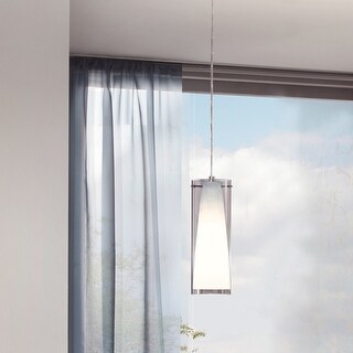 Eglo Pinto Nero Matte Nickel Mini Pendant with Smoked Grey Glass - Bed ...