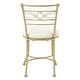 Azalea Park Art Decor Upholstered Iron Vanity Stool - Gold & White - 16 ...