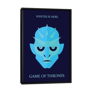 iCanvas "Game of Thrones Minimalist Poster - Ice King" by Popate Framed ...
