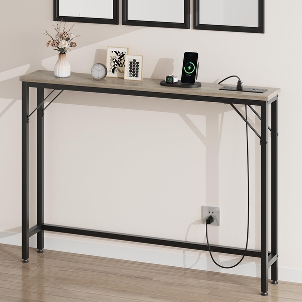 Skinny sofa table with outlet white store