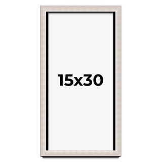 15x30 Shadow Box Frame Silver Real Wood Contemporary Shadowbox Display ...