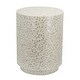 18 Inch Luxury Accent Table Stool, Foliage Star Pattern, Champagne ...