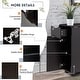JOMEED Folding Dining Kitchen Table with Drawer and 2-Layer Storage ...