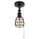 Oil Black light fixture with pull chain 1 Light pull light fixture ...