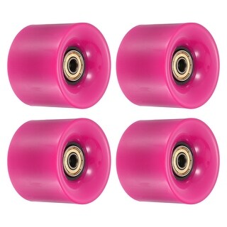 60mm Longboard Wheels with Bearings Skateboard Wheel 80A, Rose Red ...
