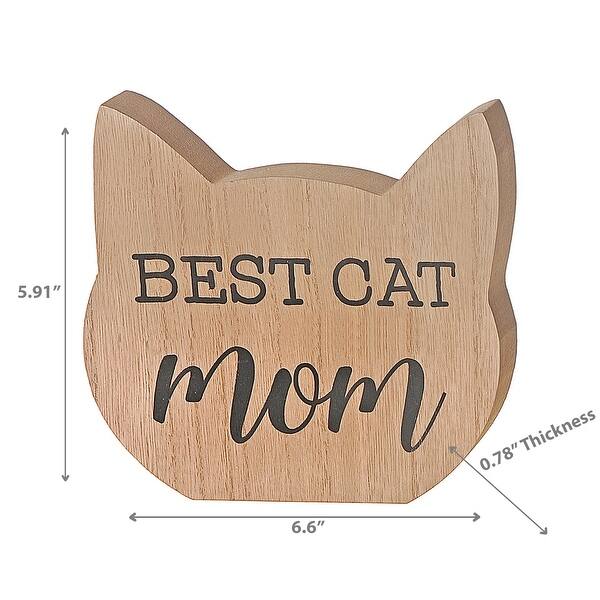 Wooden Cat Head Sign Best Cat Mom - Bed Bath & Beyond - 40153263