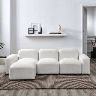 L-Shape Modular Sectional Sofa for Small Space, DIY Combination - Bed ...