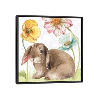 iCanvas "Spring Softies Bunnies III Purple" by Lisa Audit Framed Canvas ...