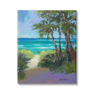 Stupell Caribbean Beach View Canvas Wall Art Design by Jane Slivka ...