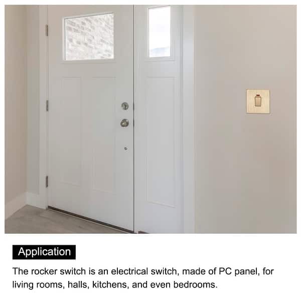 Light Switch Wall Panel Rocker 1 Gang 2 Way Grey 250V 10A 86mmx86mm ...