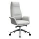 Summit High-Back Swivel Leather in Metal Frame Office Desk Chair with ...