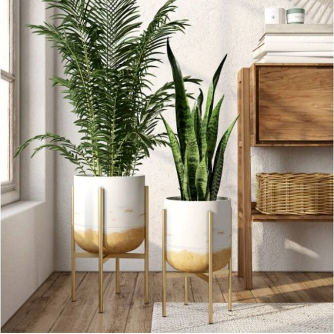 Lacey Bronze Planters (Set of 2) - On Sale - Overstock - 31864157