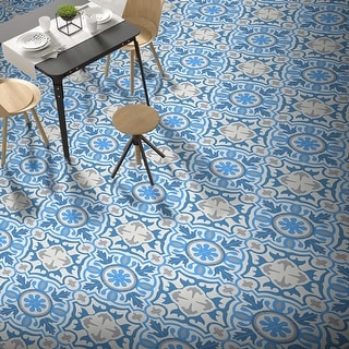 blue moroccan tile pattern