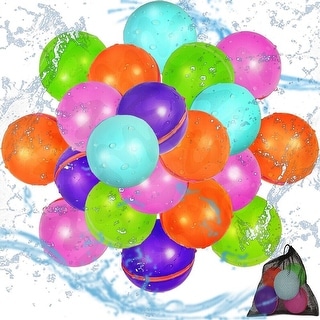 20pcs Reusable Water Balloons Quick Fill Splash Balls Refillable Water ...
