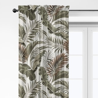 Frondosa Copper Cotton Rod Pocket Drapery Panel Set of 2 - Bed Bath ...