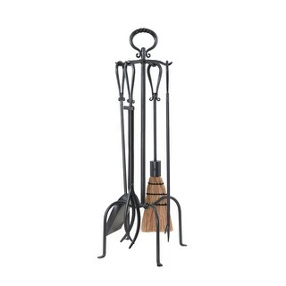 Achla Designs Loop Fireplace Set of 4 Tools, 31 Inch Tall, Graphite ...