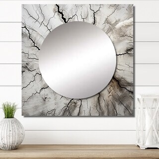 Designart "Tree cut stump Beauty" Tree Redwood Wall Mirror - Floral ...