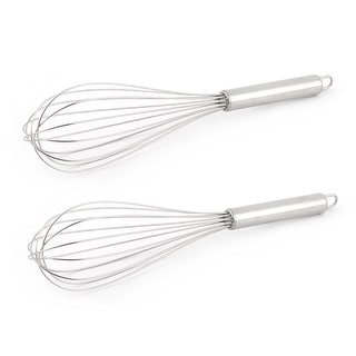 Kitchen Stainless Steel Handheld Rotary Egg Whisk Silver Tone 30cm ...