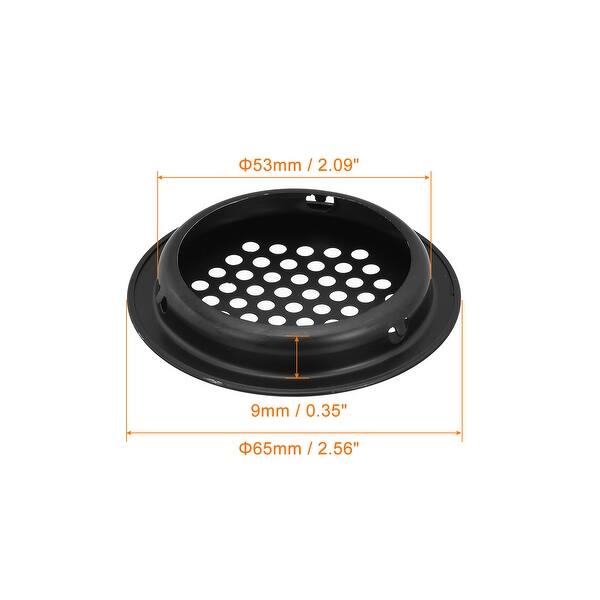 53mm Circular Soffit Vent, 20pcs Stainless Steel Round Air Vents, Black ...