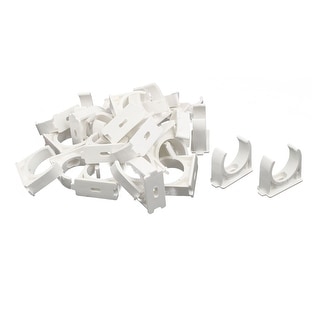 32mm Dia Plastic Water Tube Pipe Hose Clips Clamps Holders White 30pcs ...