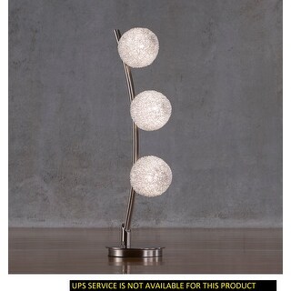 Modern Home Decor Table Light 1pc Curved Stand Satin Nickel Finish ...