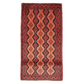 ECARPETGALLERY Hand-knotted Royal Baluch Black Wool Rug - 3'5 x 5'11 ...