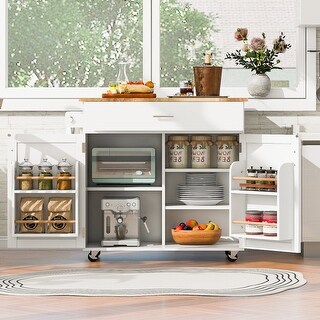 Large Space Kitchen Storage Island Kitchen Catering Cart with Drawer ...