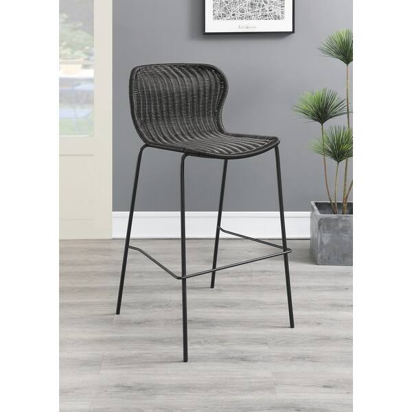 Coaster Furniture McKinley Brown and Sandy Black Upholstered Stools ...
